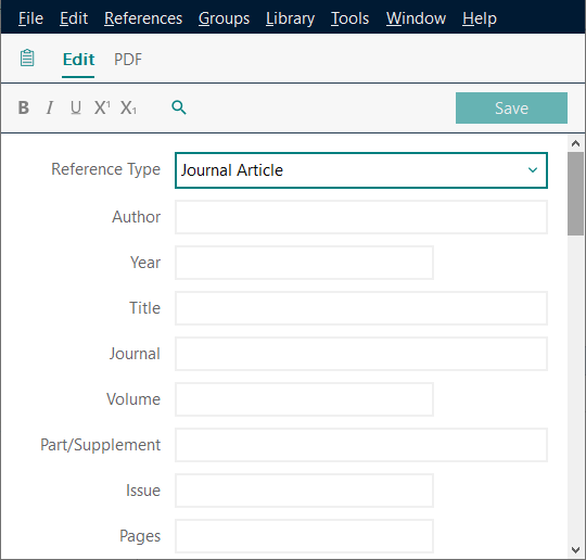 Q：手入力でレコードを作成する方法 | EndNote（文献管理、論文作成）