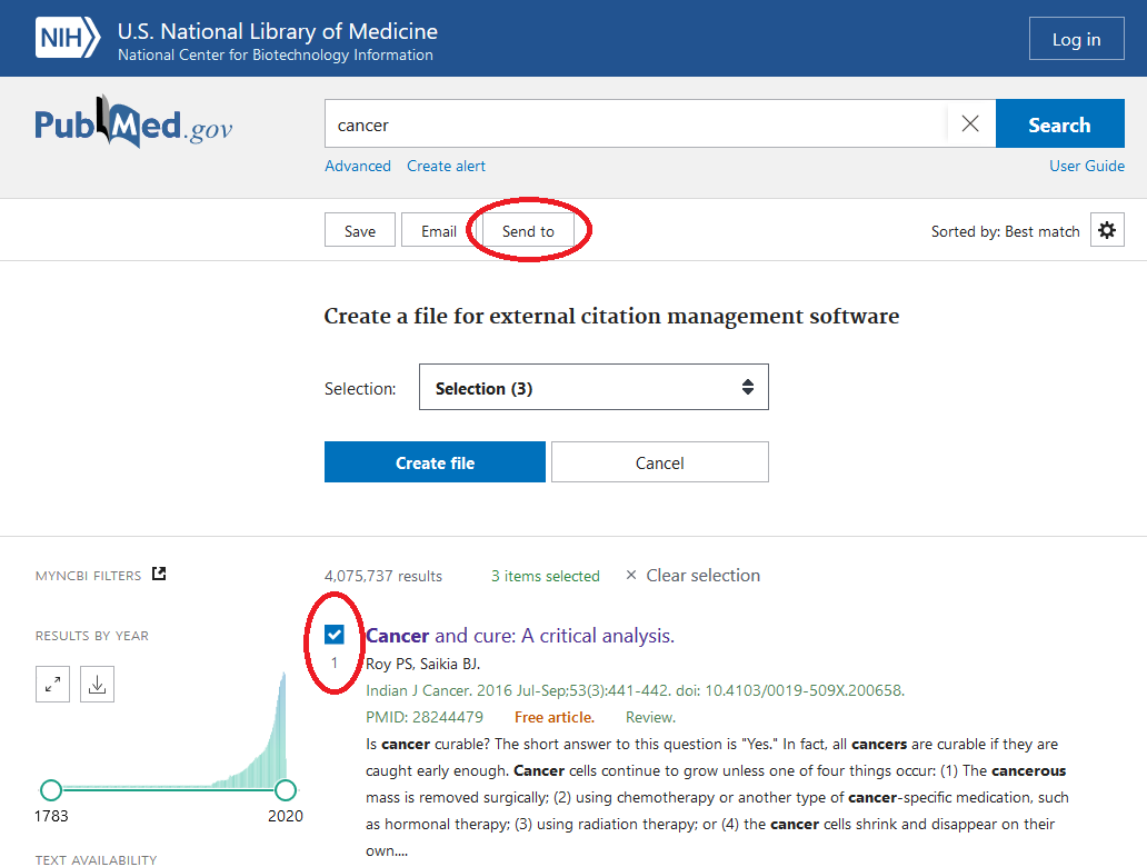Q：PubMed のウェブページから文献情報を取り込む方法 | EndNote（文献管理、論文作成）