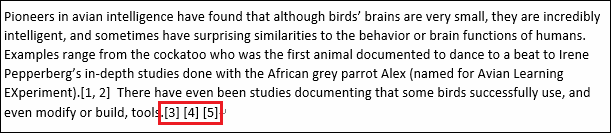 Q:本文中の引用表記が 1 3 ではなく 1 2 3 のように別々に表示されてしまう場合の対処法 Endnote(文献管理、論文作成)